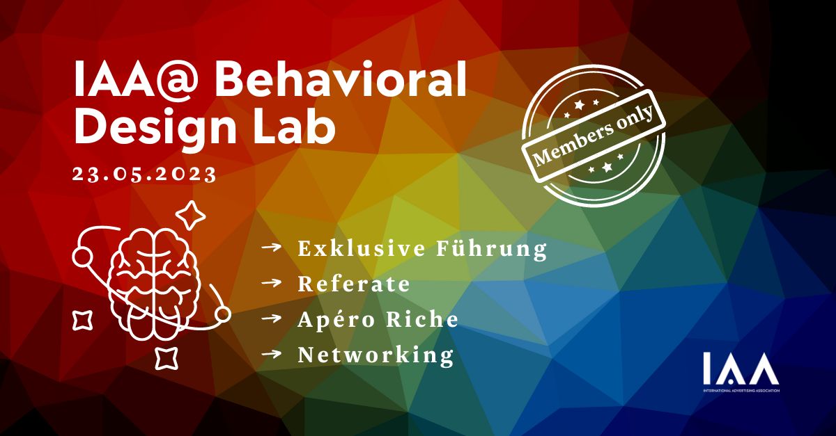IAA@ Behavioral Design Lab - Exklusiver Experience Event
